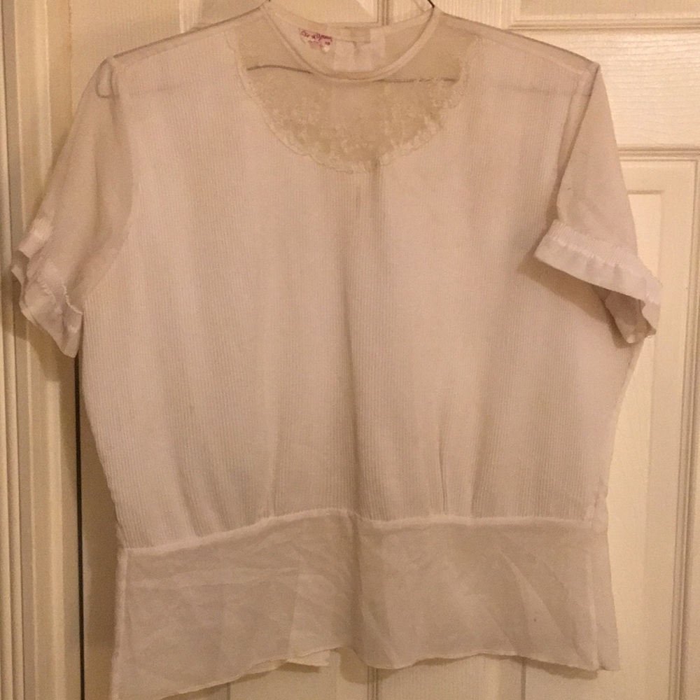 Very Vintage Crystal Pleat Blouse 1950’s - Gem